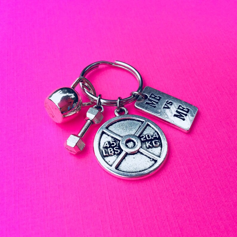 ME VS ME Keychain Bodybuilding Keychain Weight Lifting - Etsy
