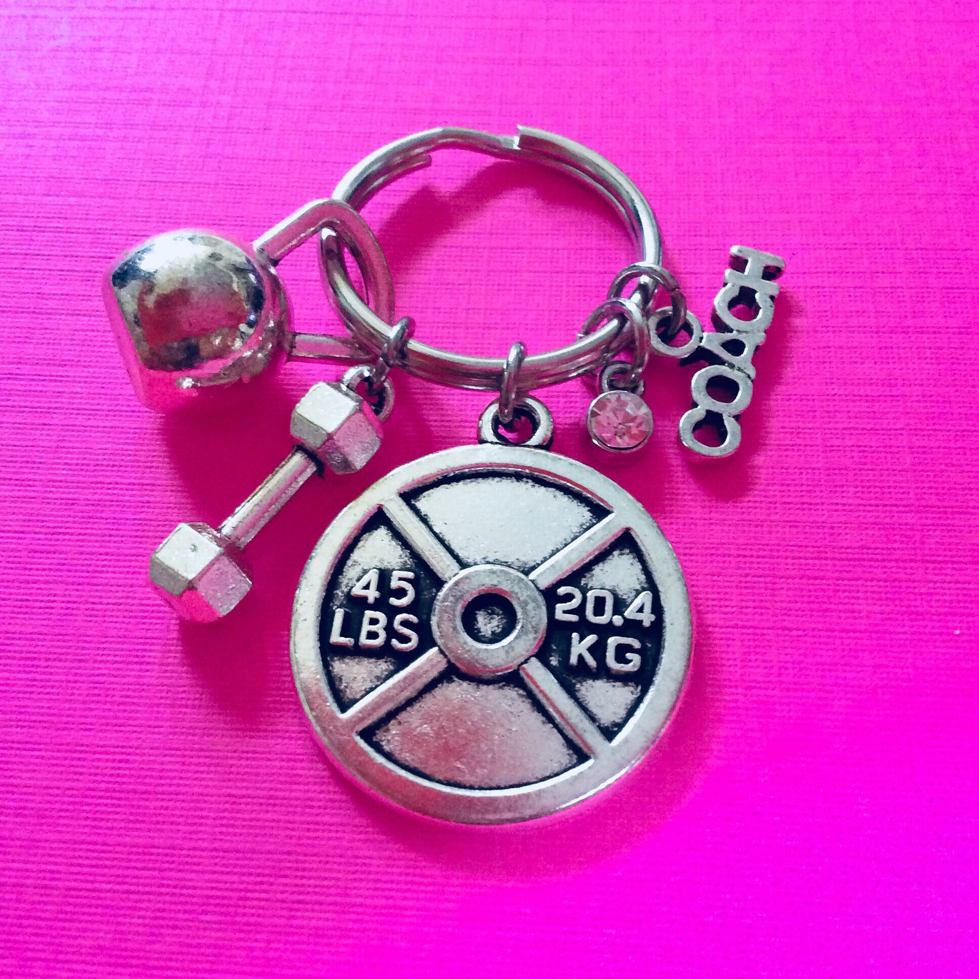 PERSONAL TRAINER KEYCHAIN, Bodybuilding Keychain, Weight Lifting ...