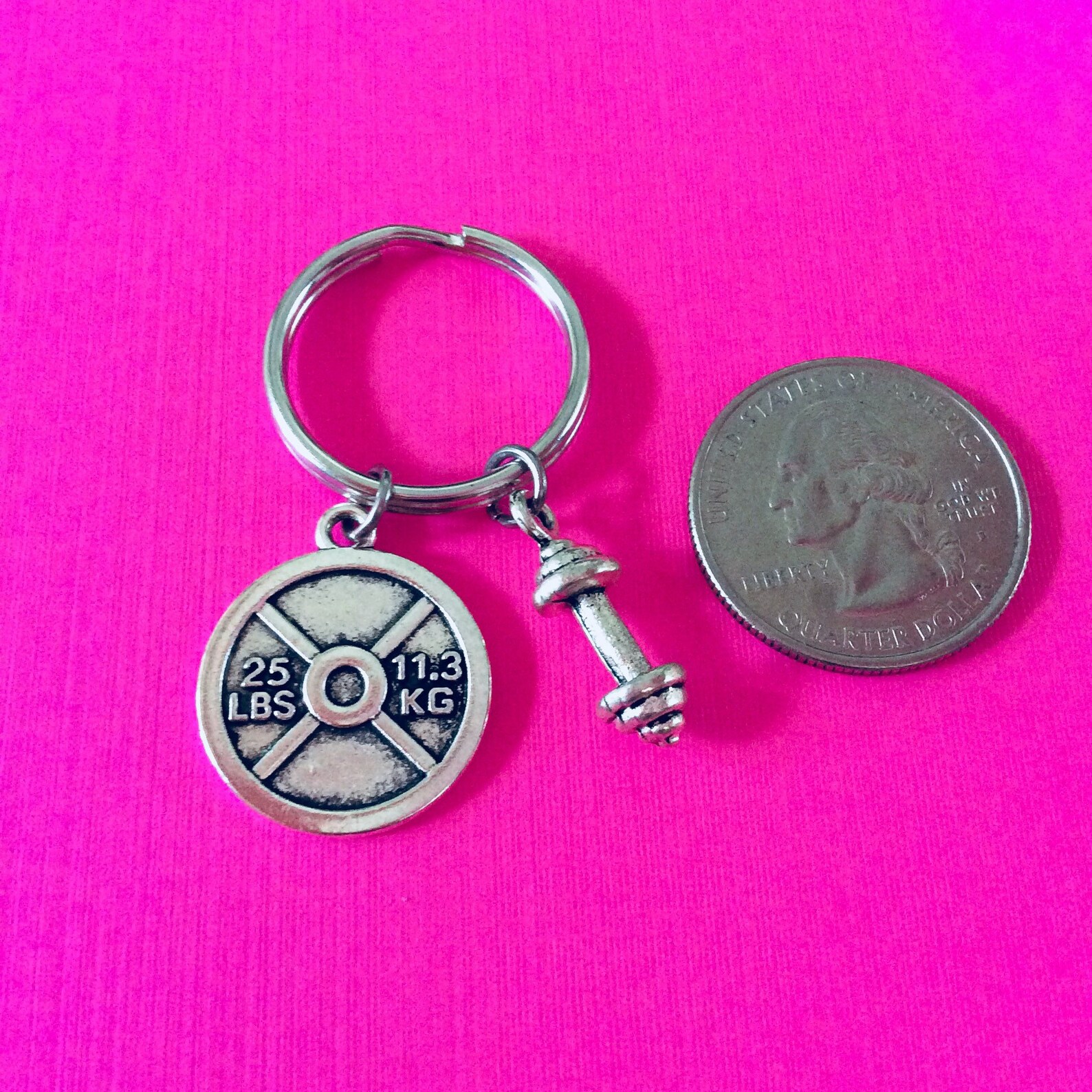BODYBUILDING KEYCHAIN Weight Lifting Keychain Fitness - Etsy