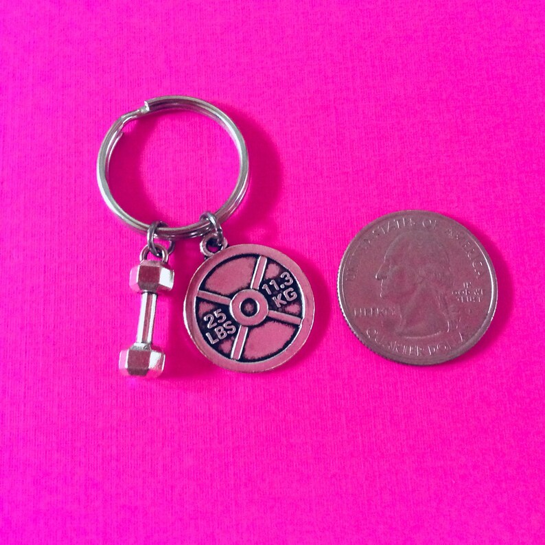 BODYBUILDING KEYCHAIN Weight Lifting Keychain Fitness | Etsy