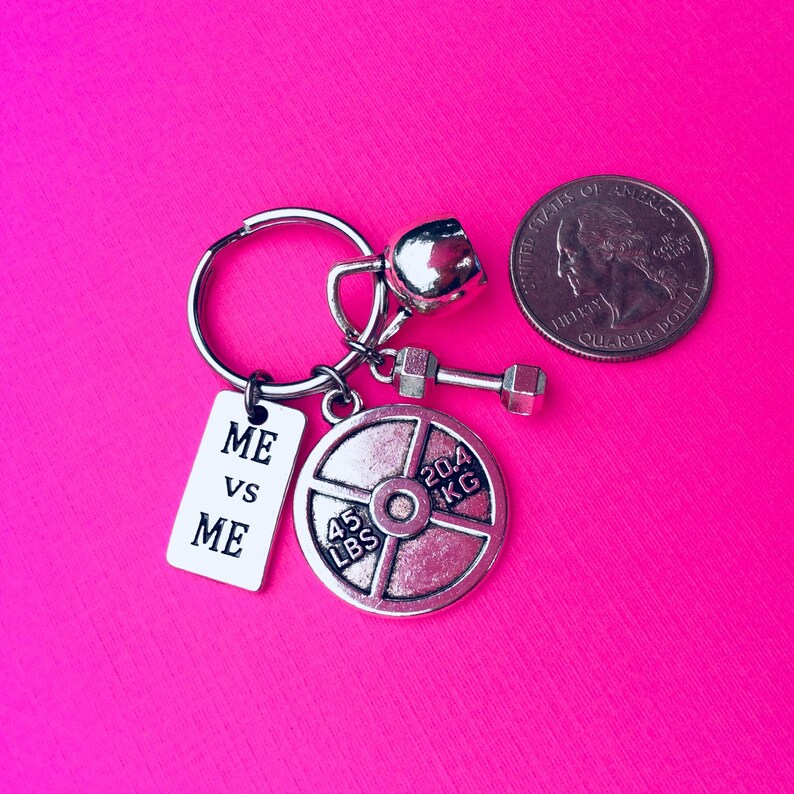 ME VS ME Keychain Bodybuilding Keychain Weight Lifting - Etsy