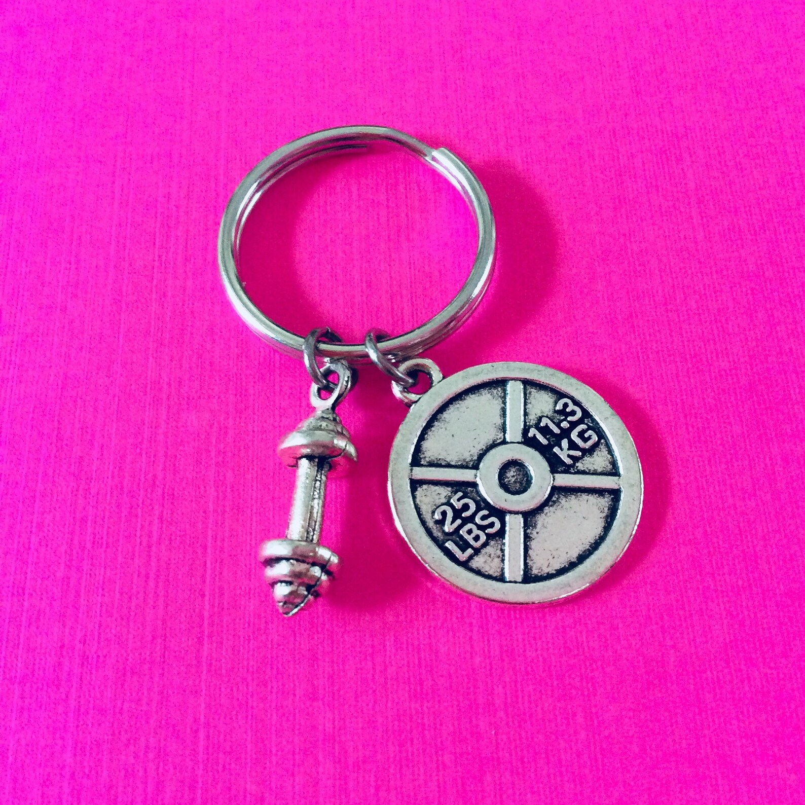 BODYBUILDING KEYCHAIN Weight Lifting Keychain Fitness - Etsy