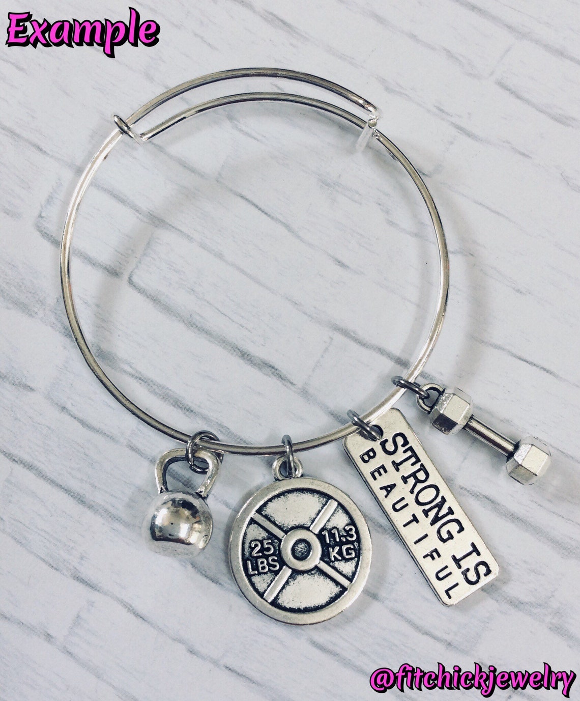 CUSTOM BODYBUILDING BRACELET, Weight Lifting Bracelet, Fitness Bracelet ...