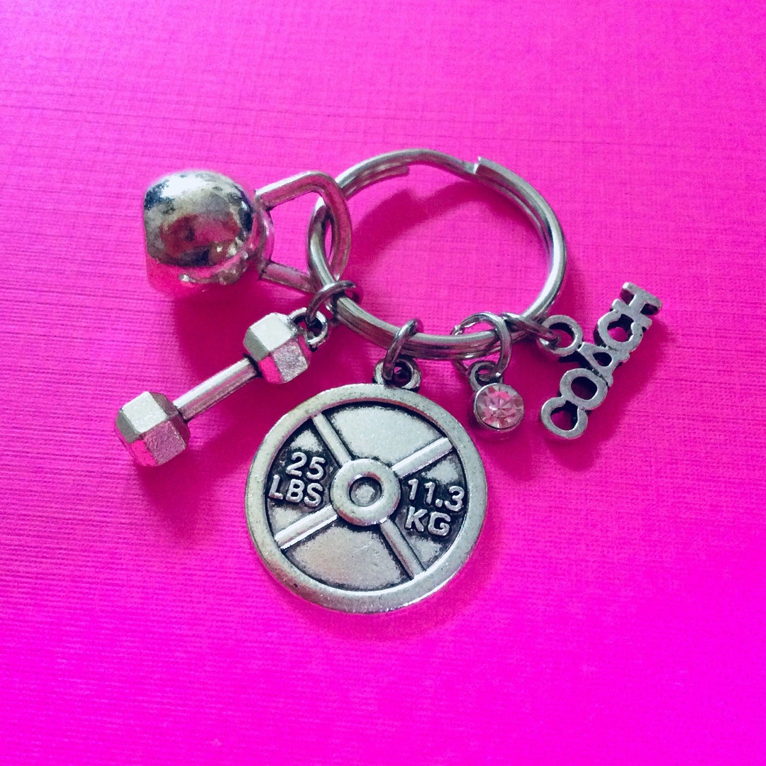 PERSONAL TRAINER KEYCHAIN, Bodybuilding Keychain, Weight Lifting ...