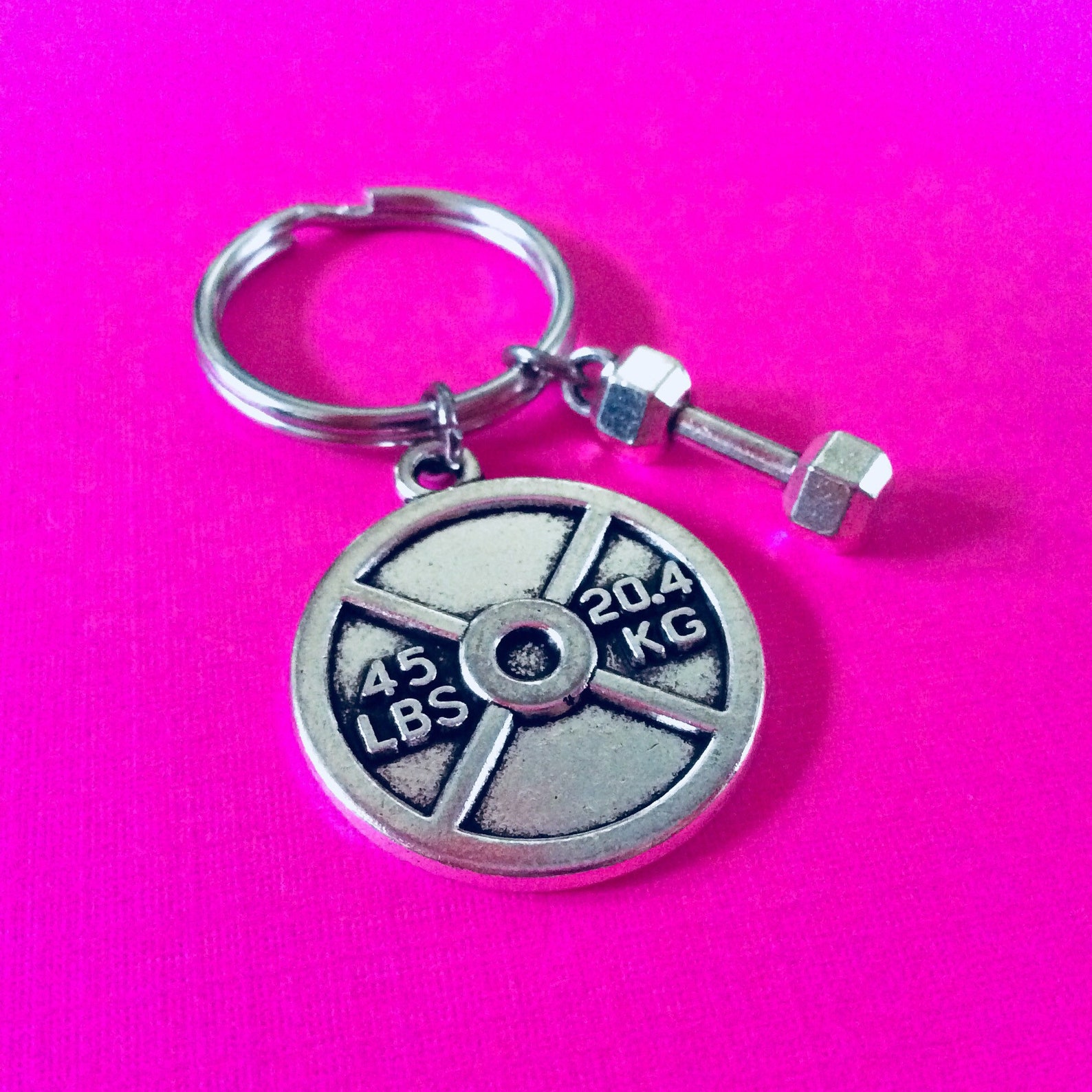 BODYBUILDING KEYCHAIN Weight Lifting Keychain Fitness | Etsy