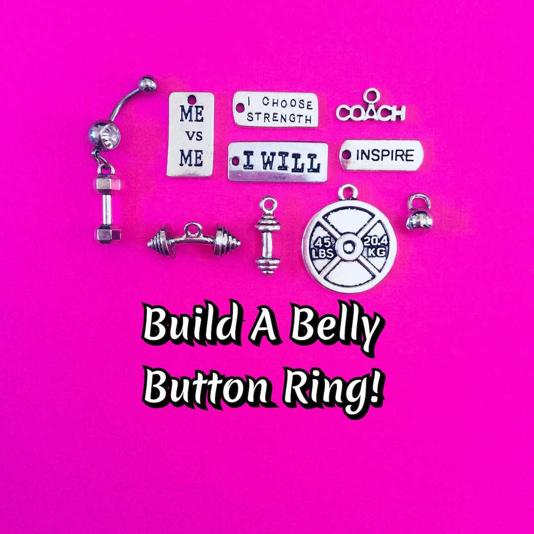 CUSTOM BELLY BUTTON Ring, Bodybuilding Accessory, Weight Lifting ...