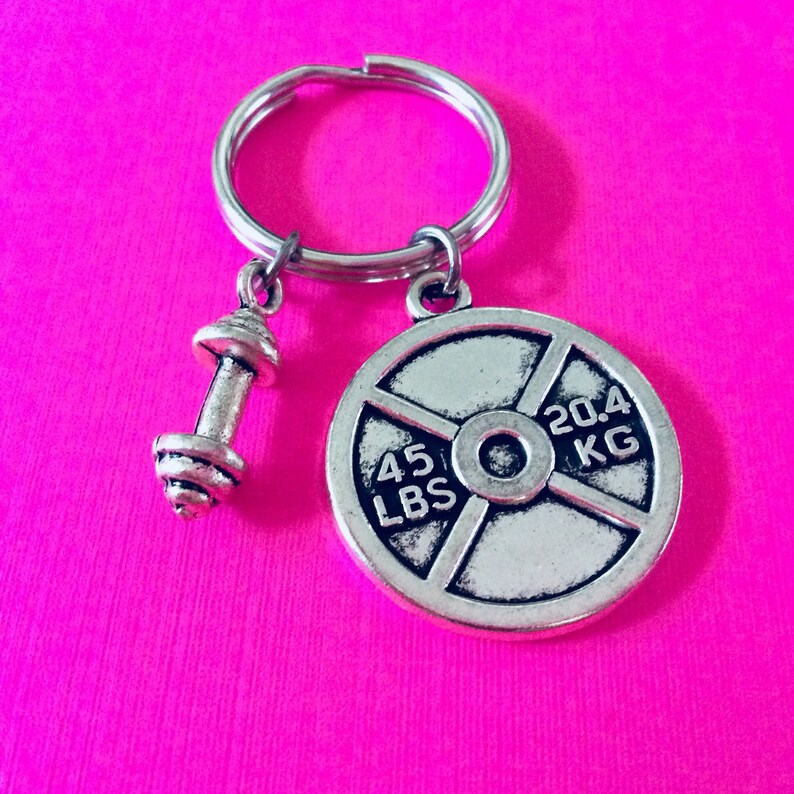 BODYBUILDING KEYCHAIN Weight Lifting Keychain Fitness | Etsy