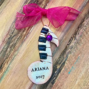 Custom Music / Musical Note / Song / Piano Polymer Clay Personalized ...