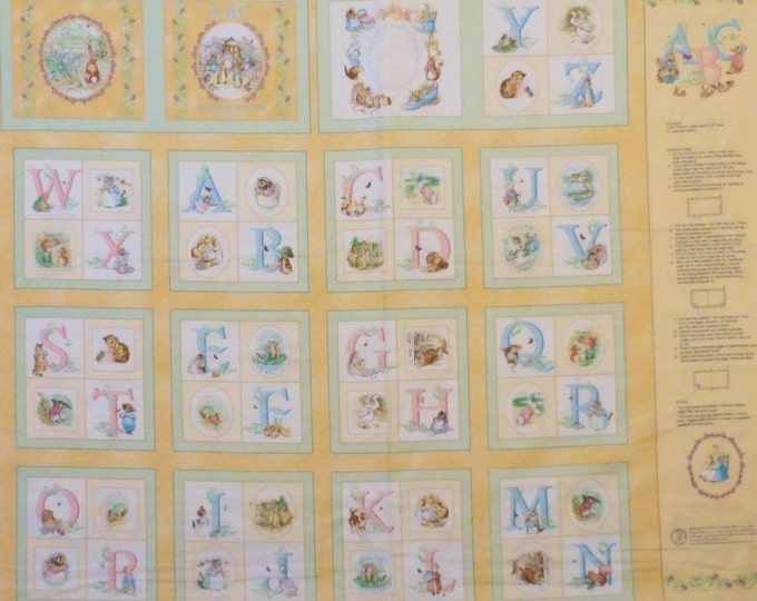 Beatrix Potter Fabric, Beatrix Potter Fabric Panel, Peter Rabbit Fabric ...