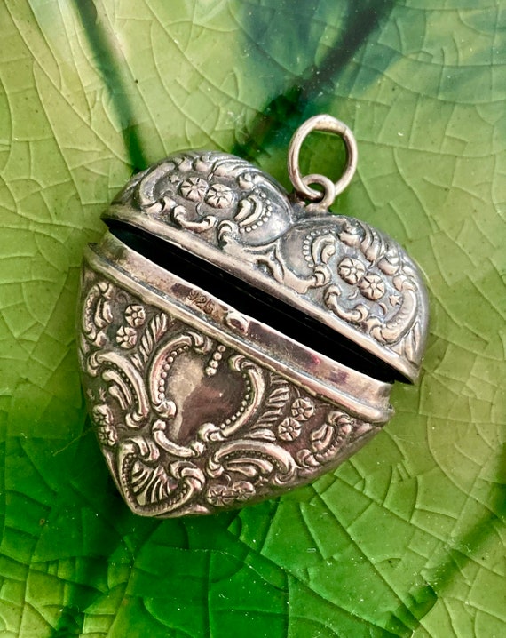 Extra Large! Vintage Sterling Silver Locket, sterling… - Gem