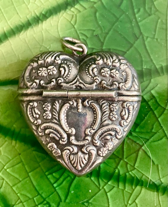 Extra Large! Vintage Sterling Silver Locket, sterling… - Gem