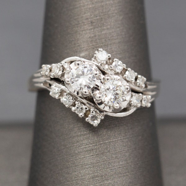 Two Stone Engagement Ring - Etsy