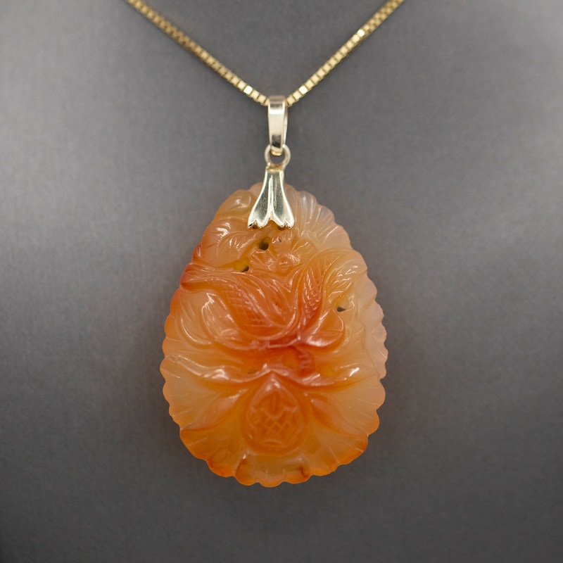 Red Jade Pendant - Etsy