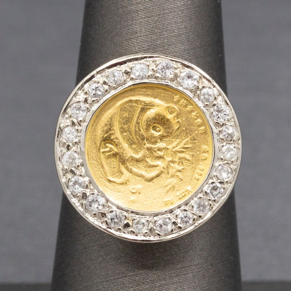Gold Panda Coin Ring - Etsy