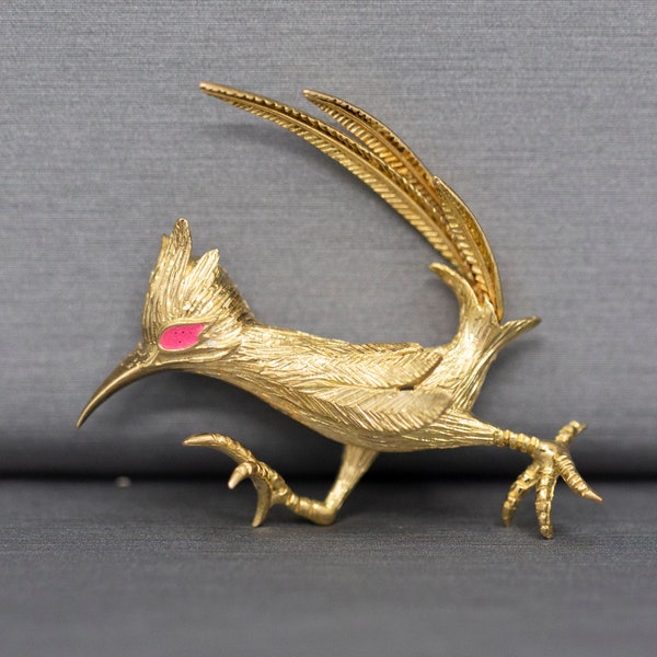 Gold Roadrunner Pin - Etsy