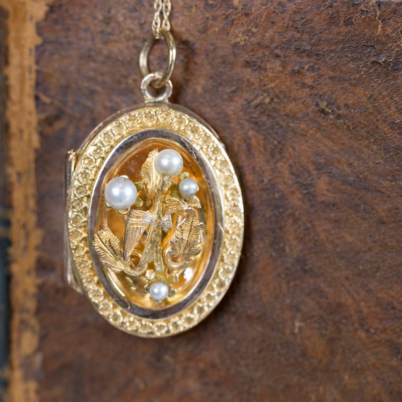 Pearl Locket - Etsy