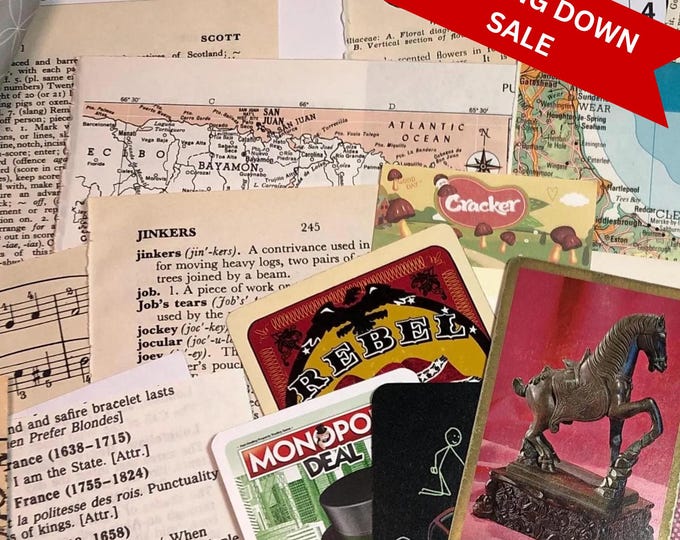 Vintage Ephemera Bundle: 50+ Original Pages for Junk Journals & Collage ...