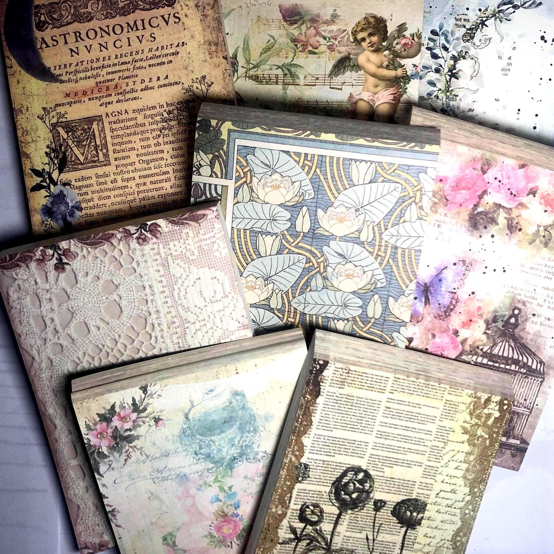 Retro Vintage Scrap Book Papers. Junk Journal Kit / Collage Kit for ...