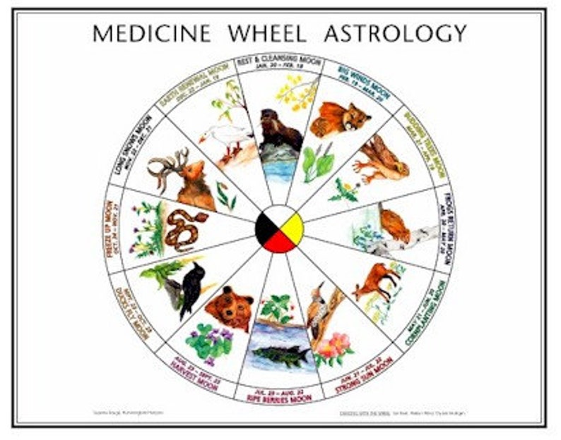 Medicine Wheel Astrology Art Poster - Etsy
