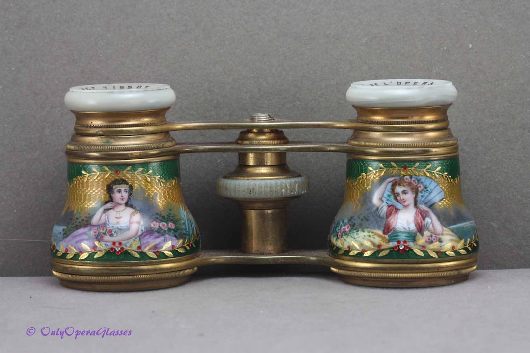 Enamel Opera Glasses / Antique Opera Glasses / Binoculars / Jumelles ...