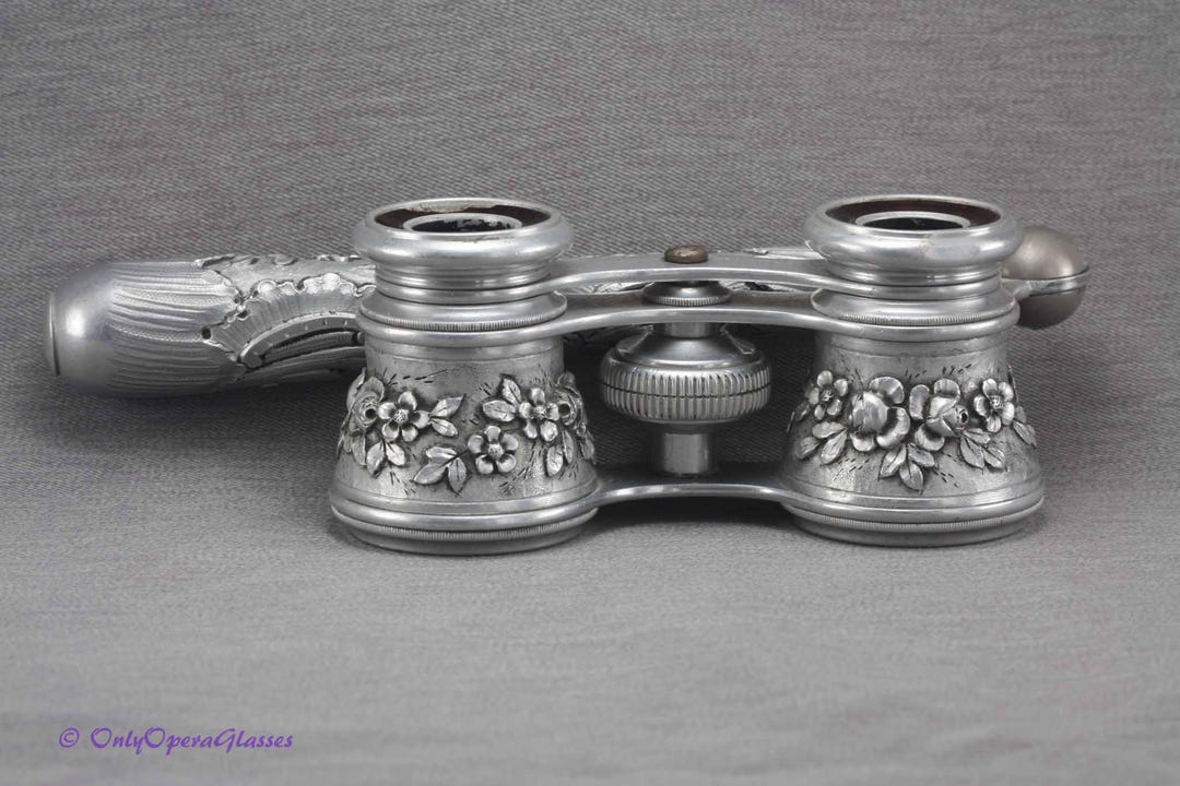 Aluminum Lorgnette / Antique Opera Glasses / Binoculars / Jumelles ...