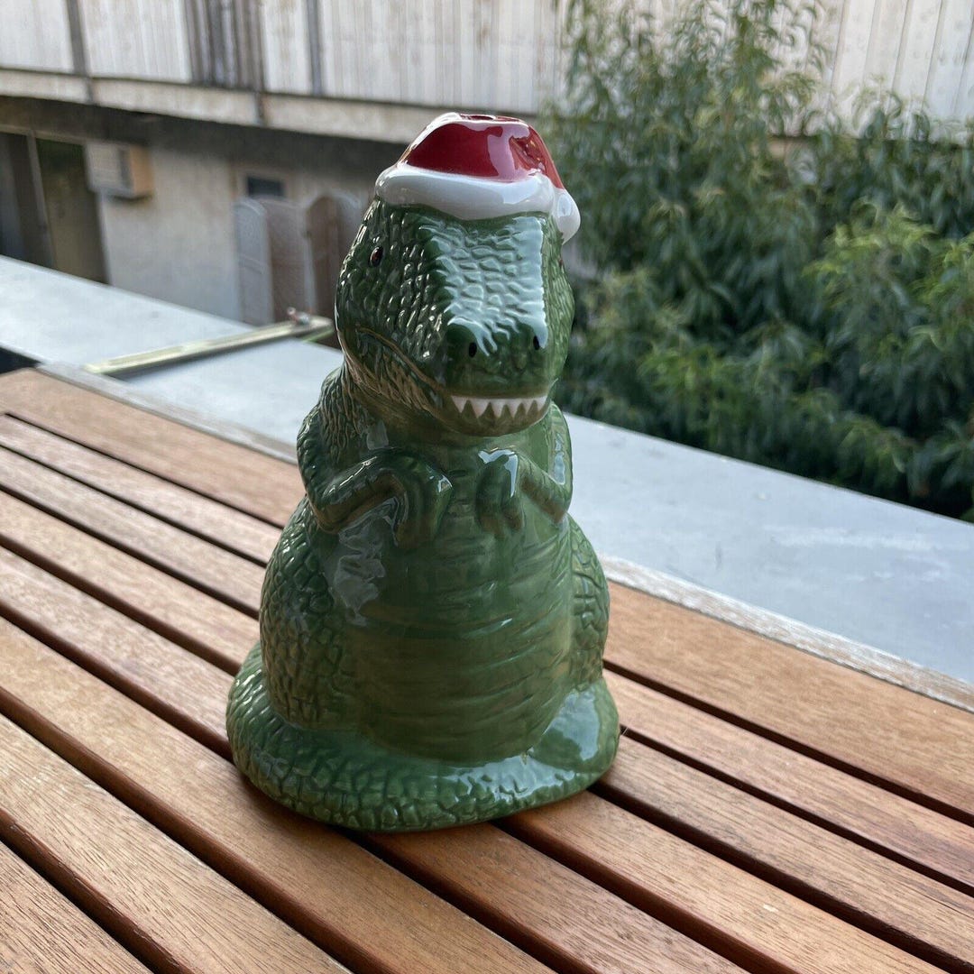 Santarex Tiki Mug T-rex Dinosaur Christmas Mug Santa Hat 12oz Unique ...