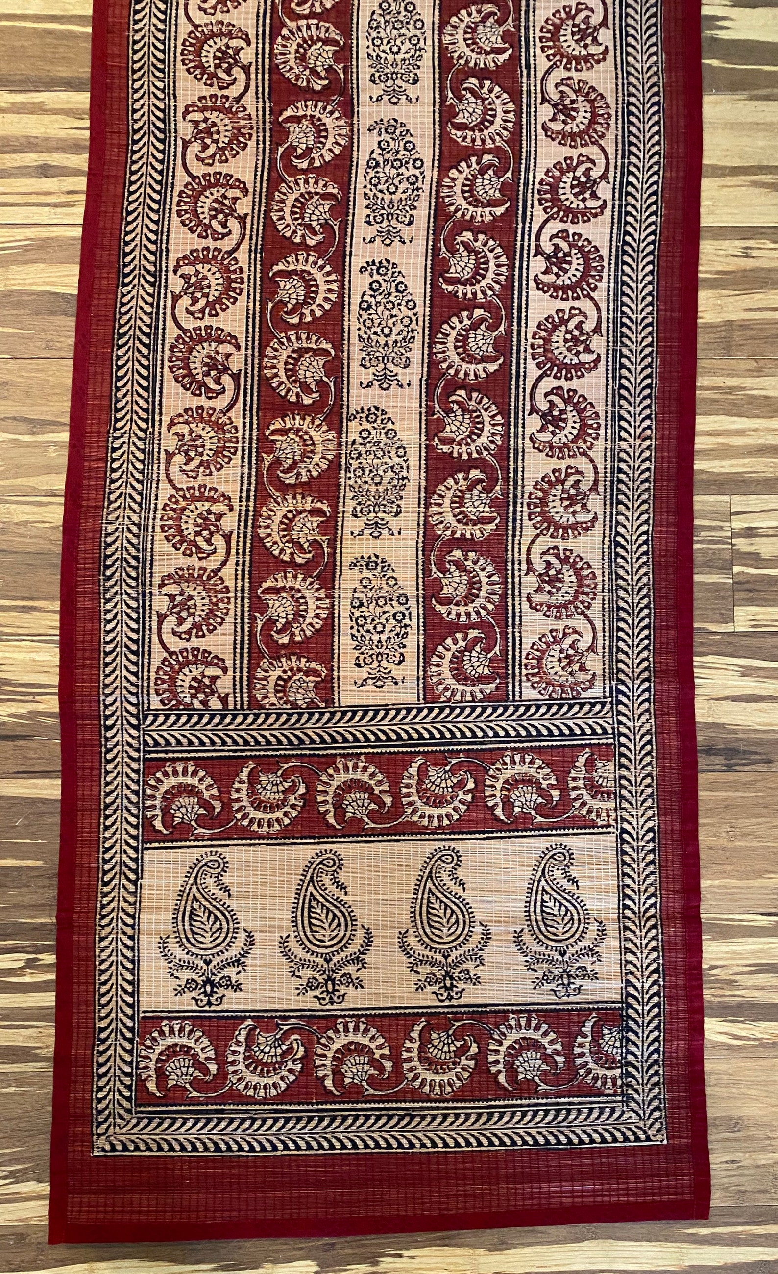 Bamboo Table Runner or Wall Hanging 22x 77 Bagh Hand Block - Etsy