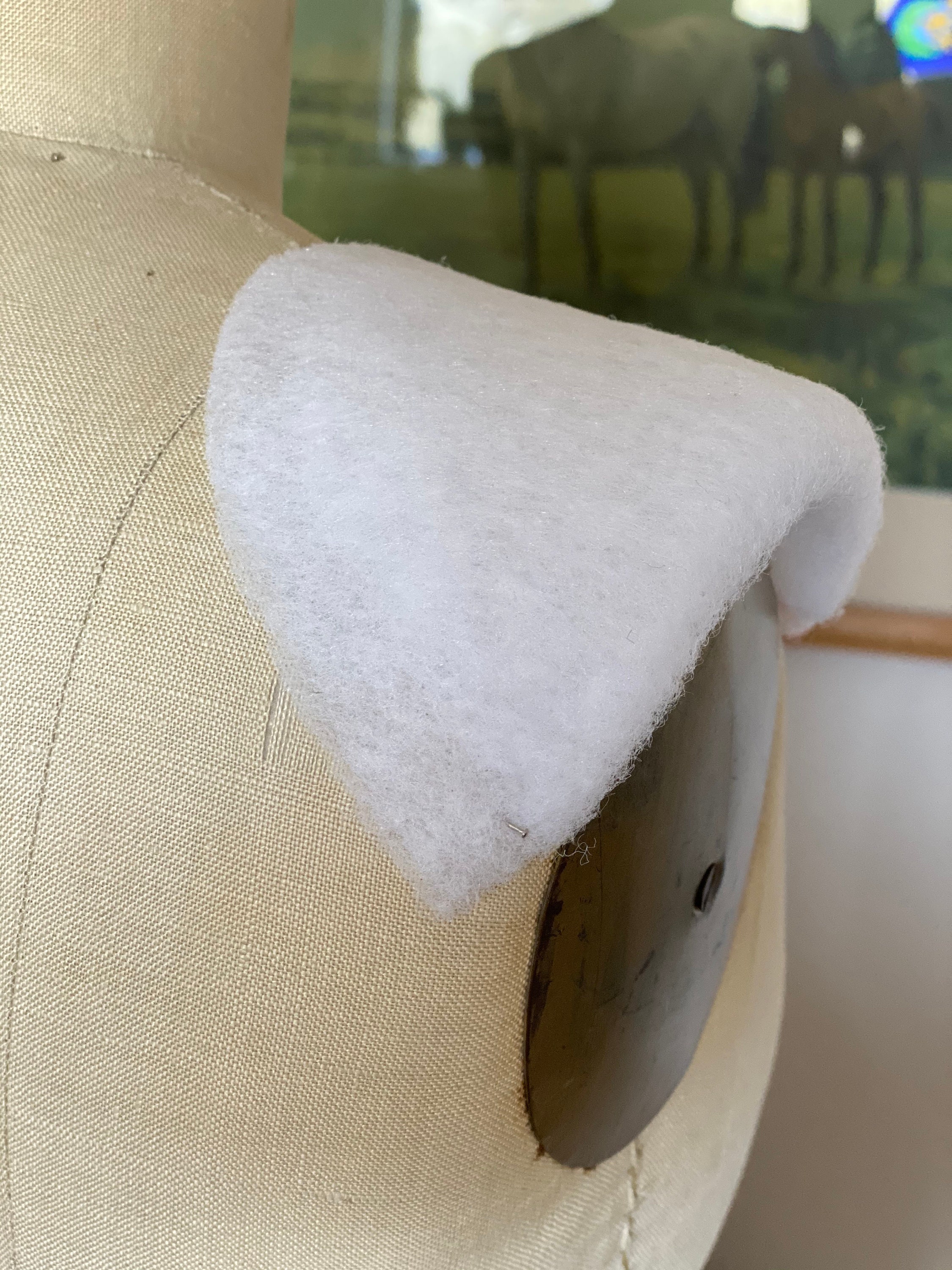 Small Set in Sleeve Shoulder Pad 1/2" Height Fiber Foam Shaped 3.75 ...