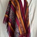 Multicolor Red/gold Ruana Peruvian Handwoven Vegetable Dyed Wool and ...