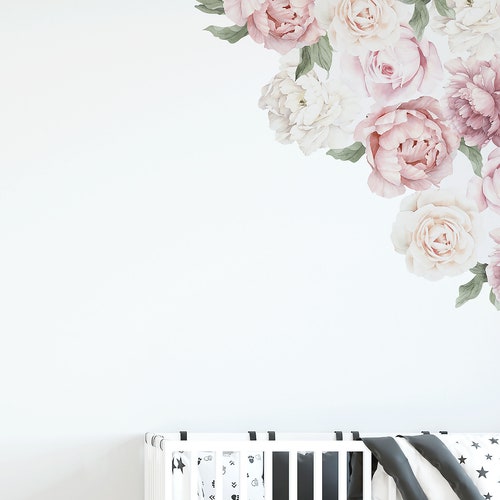 Rose Garden Corner Wall Decal - Etsy