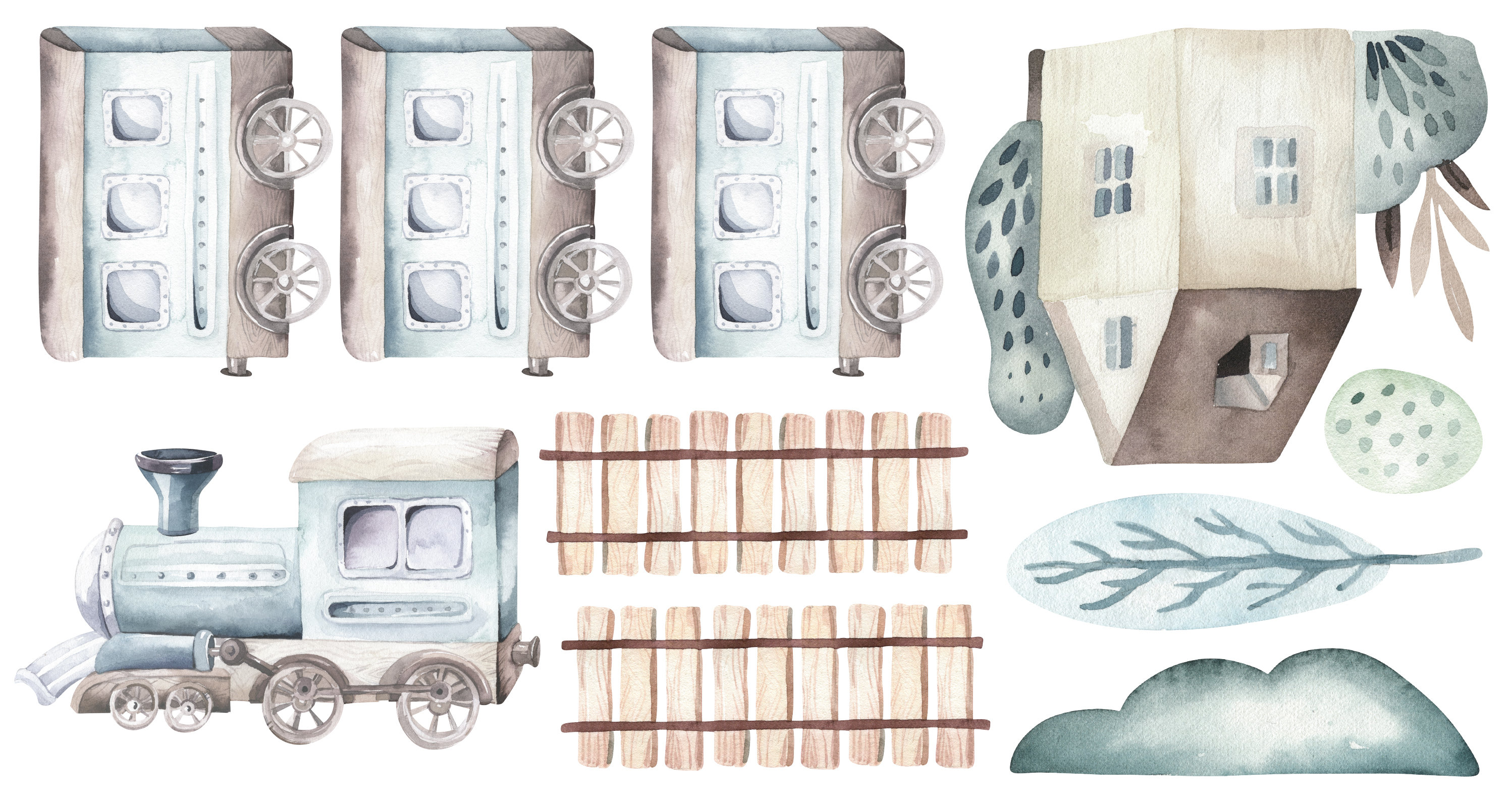 Train Decal Set - Etsy