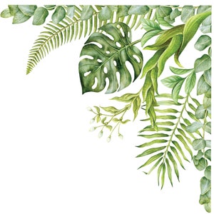 Greenery Garden Corner Wall Decal - Etsy