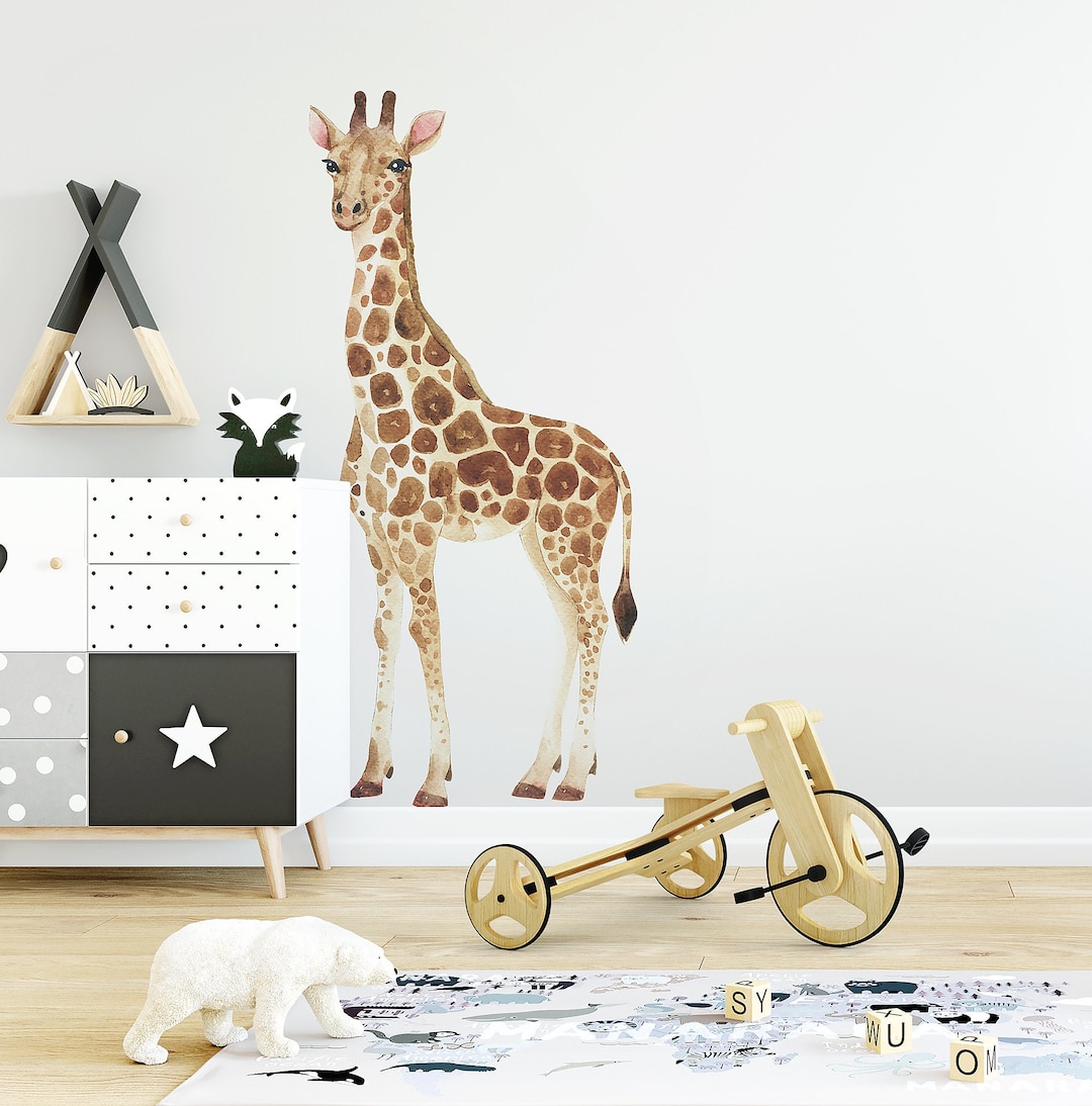 Watercolour Giraffe Wall Decal - Etsy