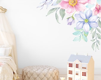 Spring Flowers Wall Decal | Etsy