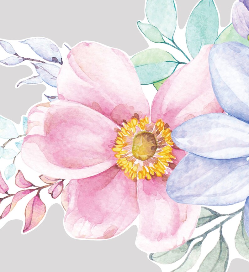 Spring Flowers Wall Decal | Etsy