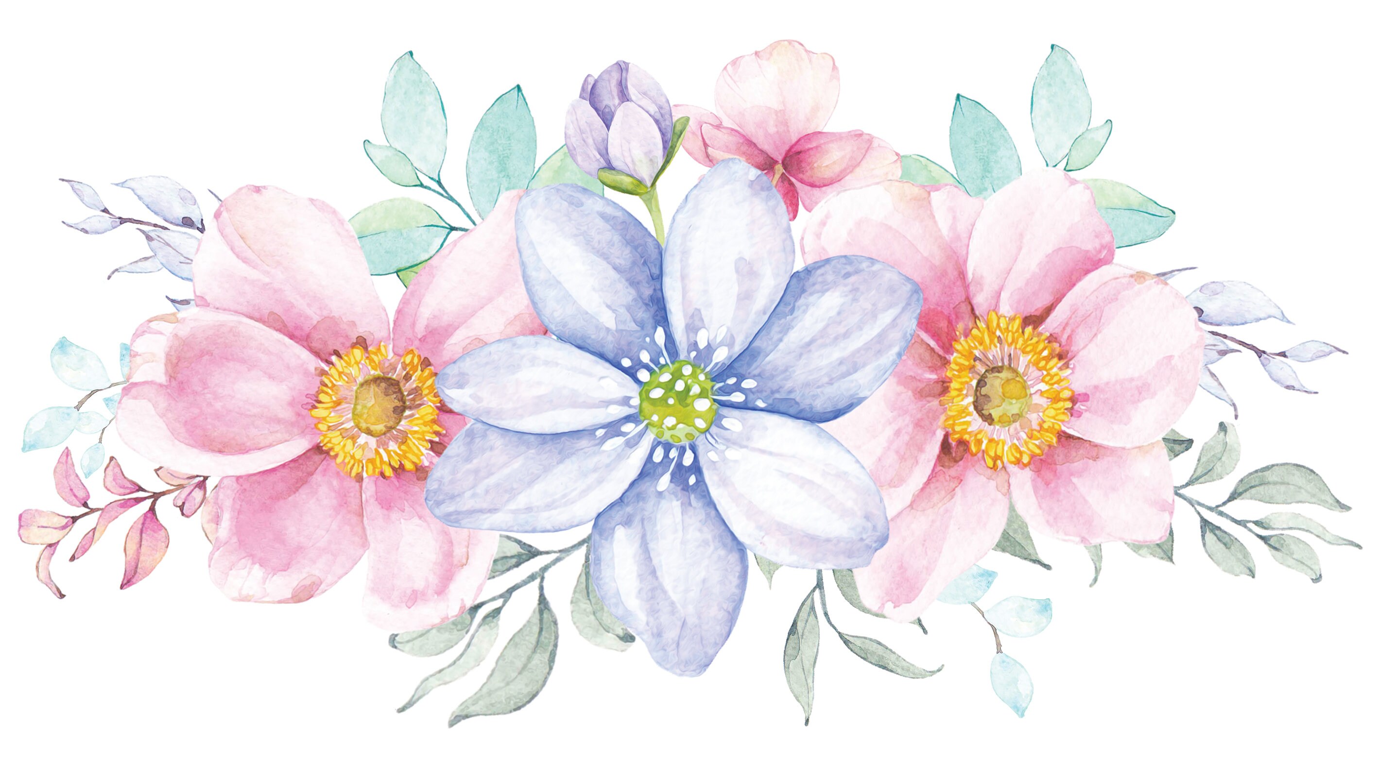 Spring Flowers Wall Decal | Etsy