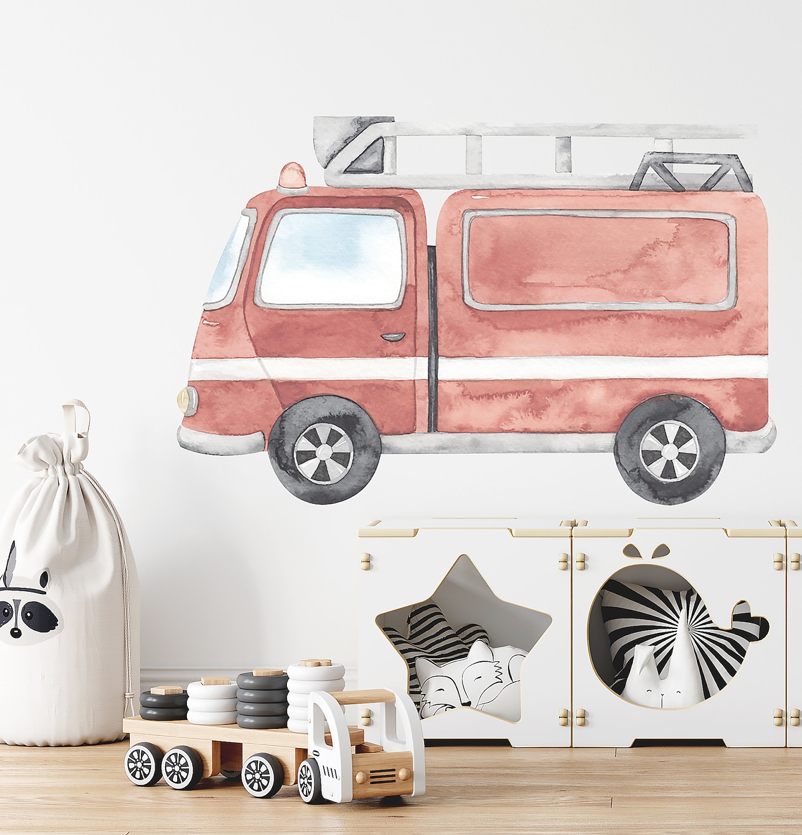 Fire Engine Wall Decal | Etsy