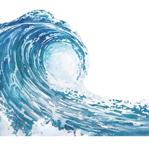 Blue Wave Wall Mural - Etsy