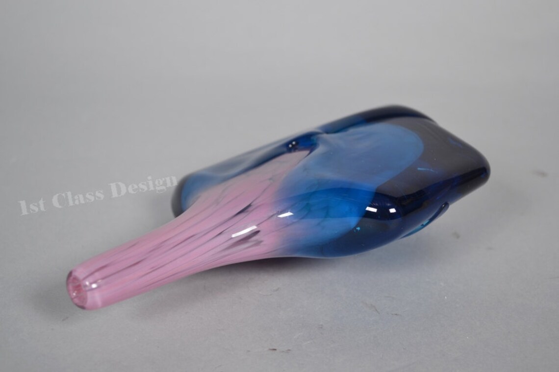 Mdina / Michael Harris Glass Fish Head Vase - Etsy