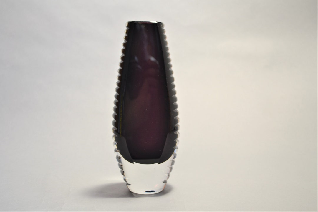 Beyer & Co Glass Vase - Germany - Design Vase Purple - Mid Century ...