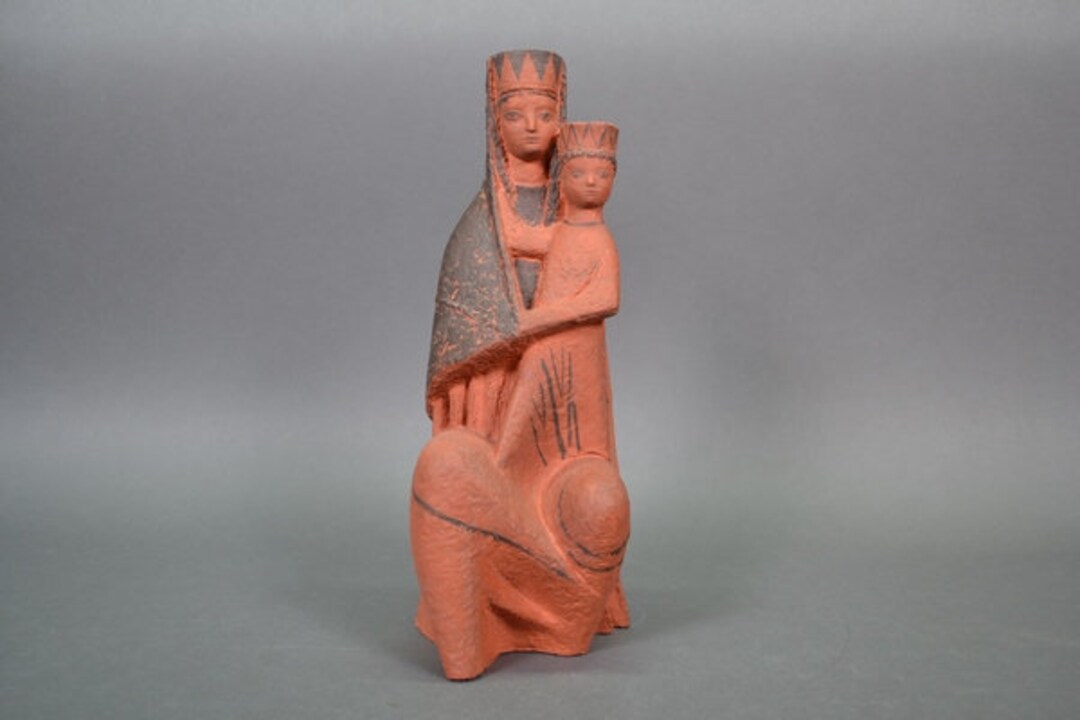 Stunning Mid Century Ceramic Statue of Women With Child Signed RW - Etsy