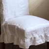 Parson Linen Chair Cover Slipcover Minimalist Style Short - Etsy