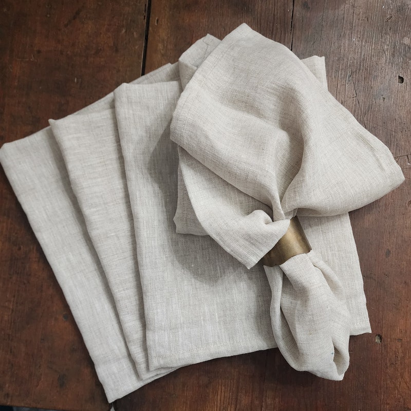 Flax Color Linen Napkins - Etsy