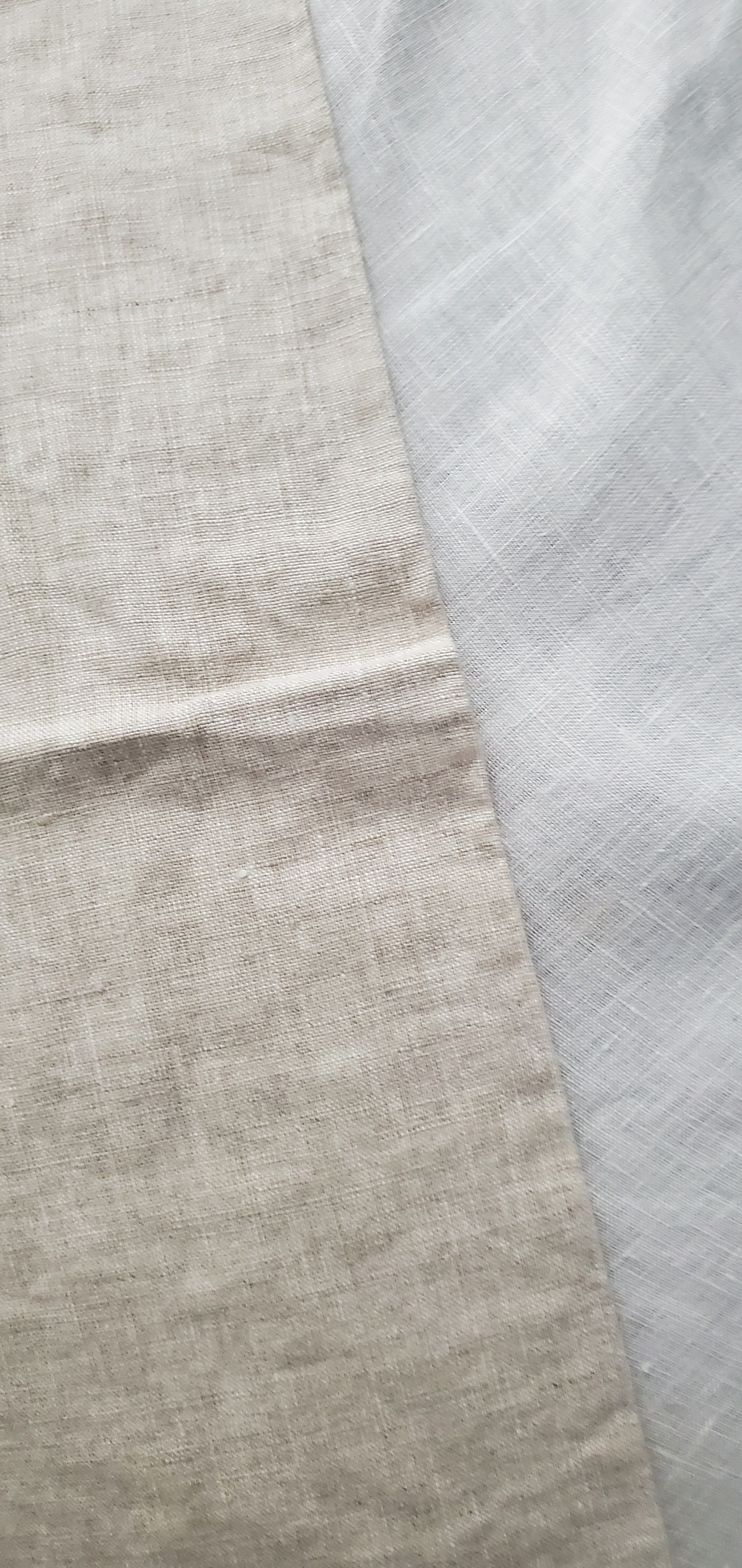 Large Ruffled Parson Chair Cover Slipcover 100% Linen White Natural ...