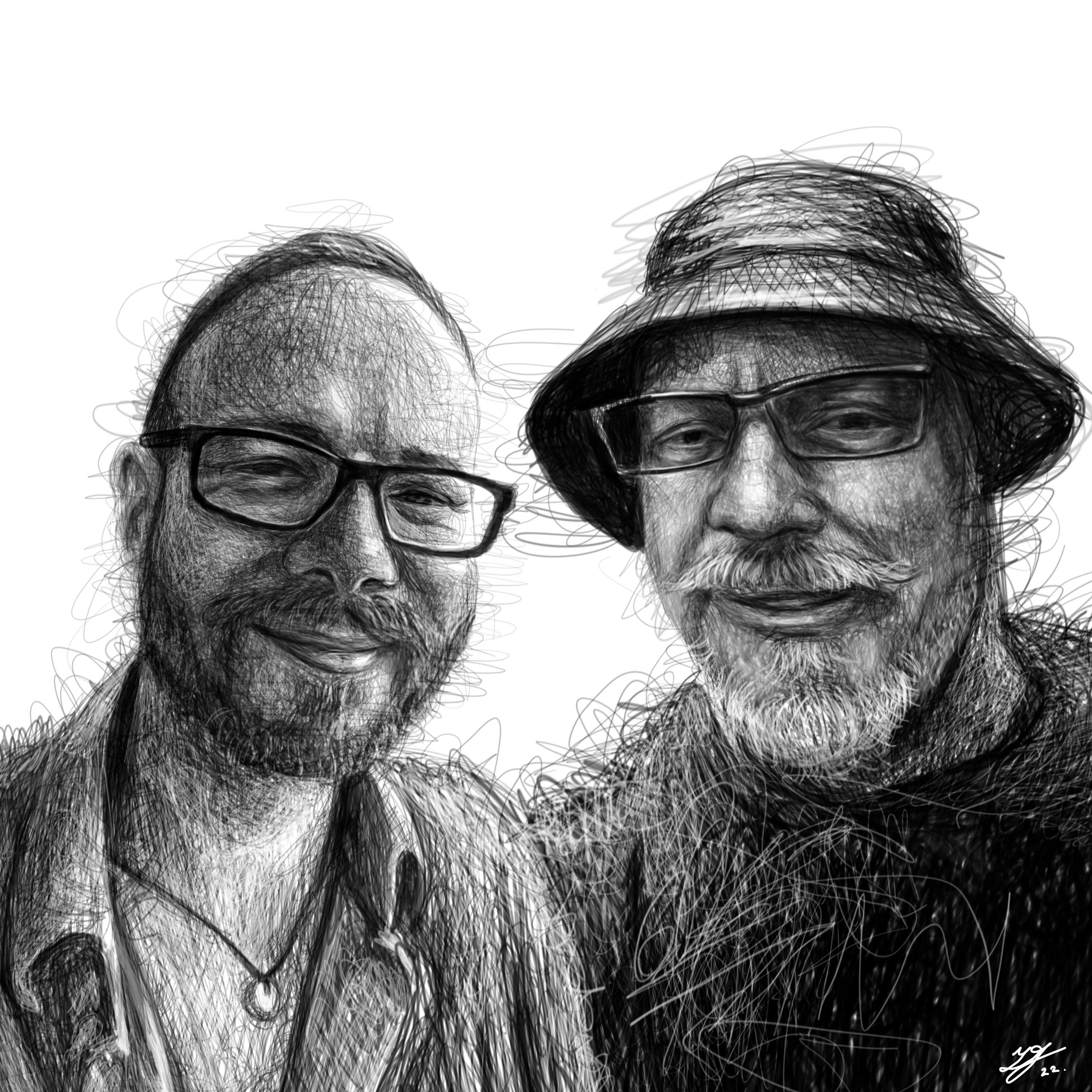 Detailed Portrait, Stylized Scribble Sketch, Handmade Personalized ...