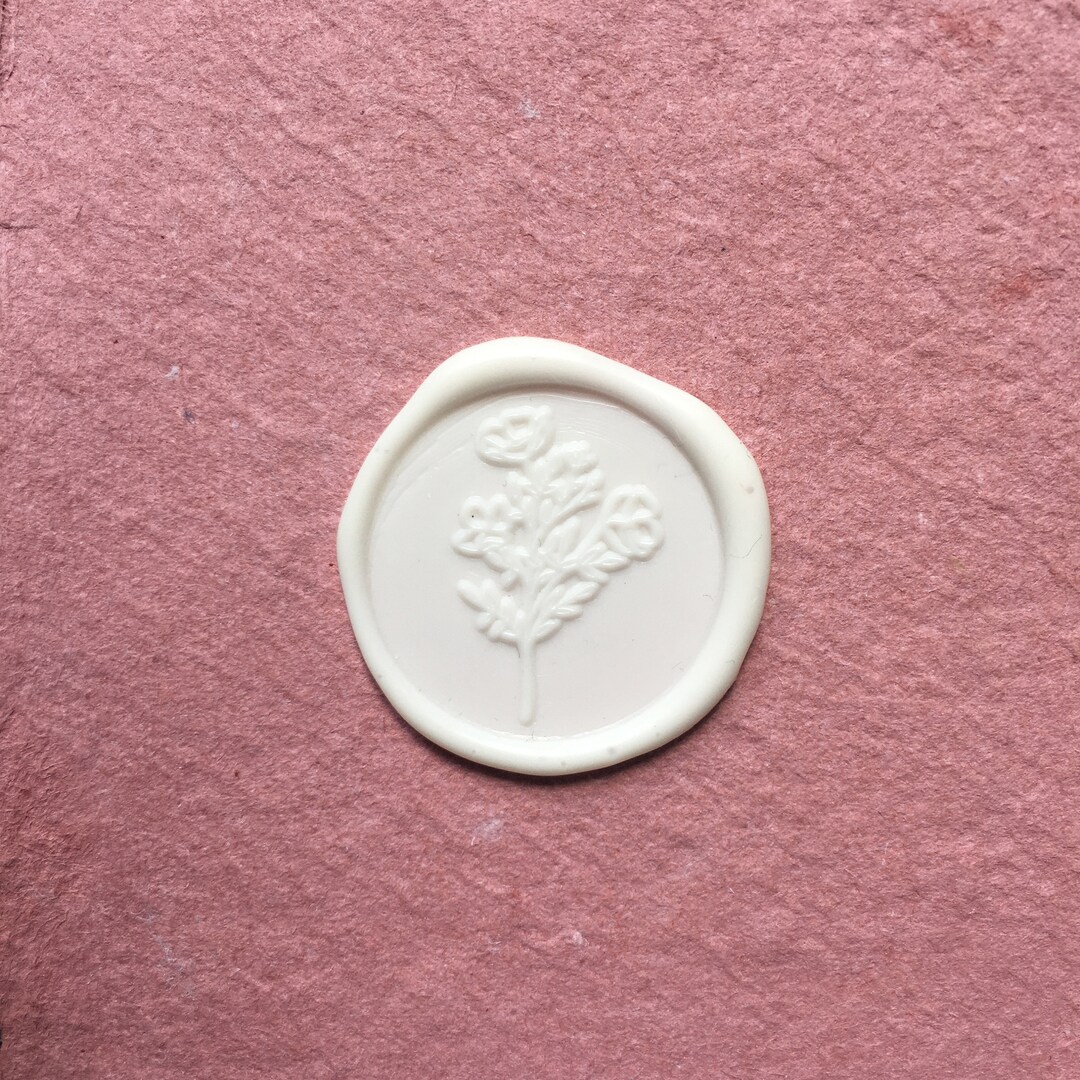 Pretty flower Seal for Flower Wax Stamp: Baptism, Communion, Snailmail ...