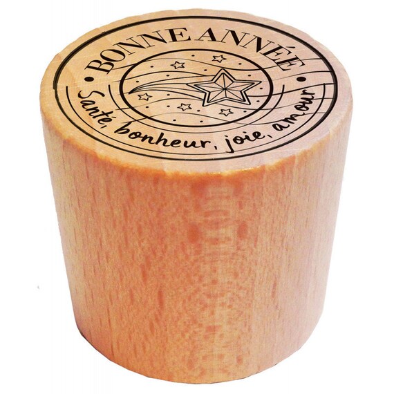 Tampon postal Bonne Année en bois pour décorer une - Etsy France