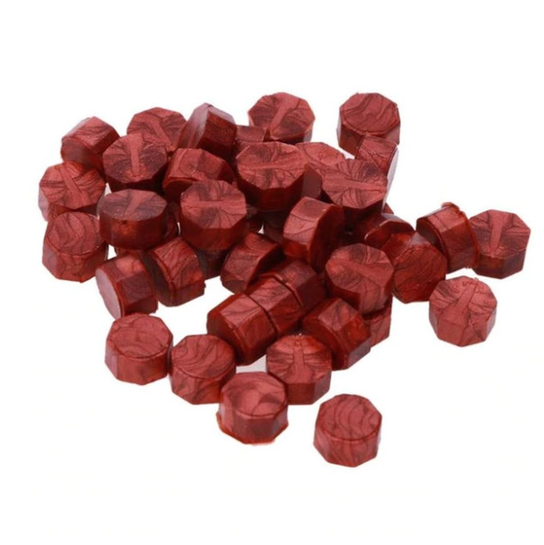 100 Glossy Red Wax Granules for Wax Stamp Bright Red Wax to - Etsy