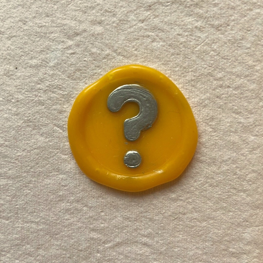 Nice Seal With a Question Mark for Wax Stamp Question Mark: Mystery ...