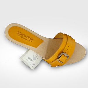 Handmade Wooden Clog in Vegetable Tanned Leather, Made in Italy, Clog ...